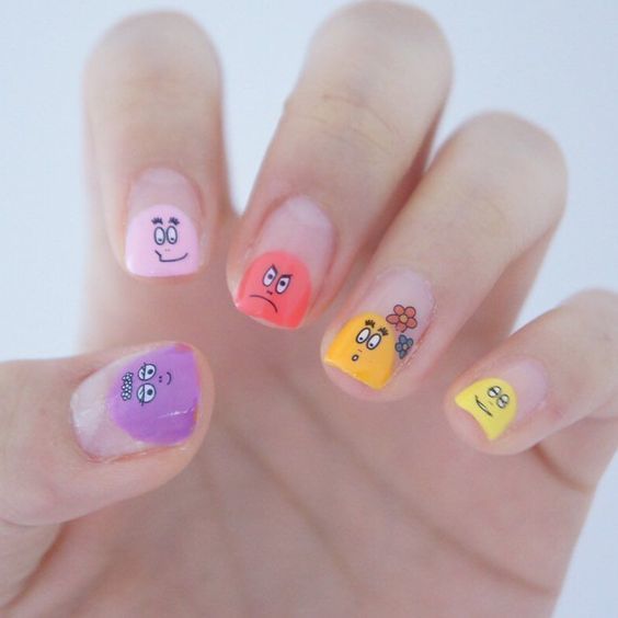 Too-Cute-For-Words Emoticon/Mood Nails To Express Yourself~
