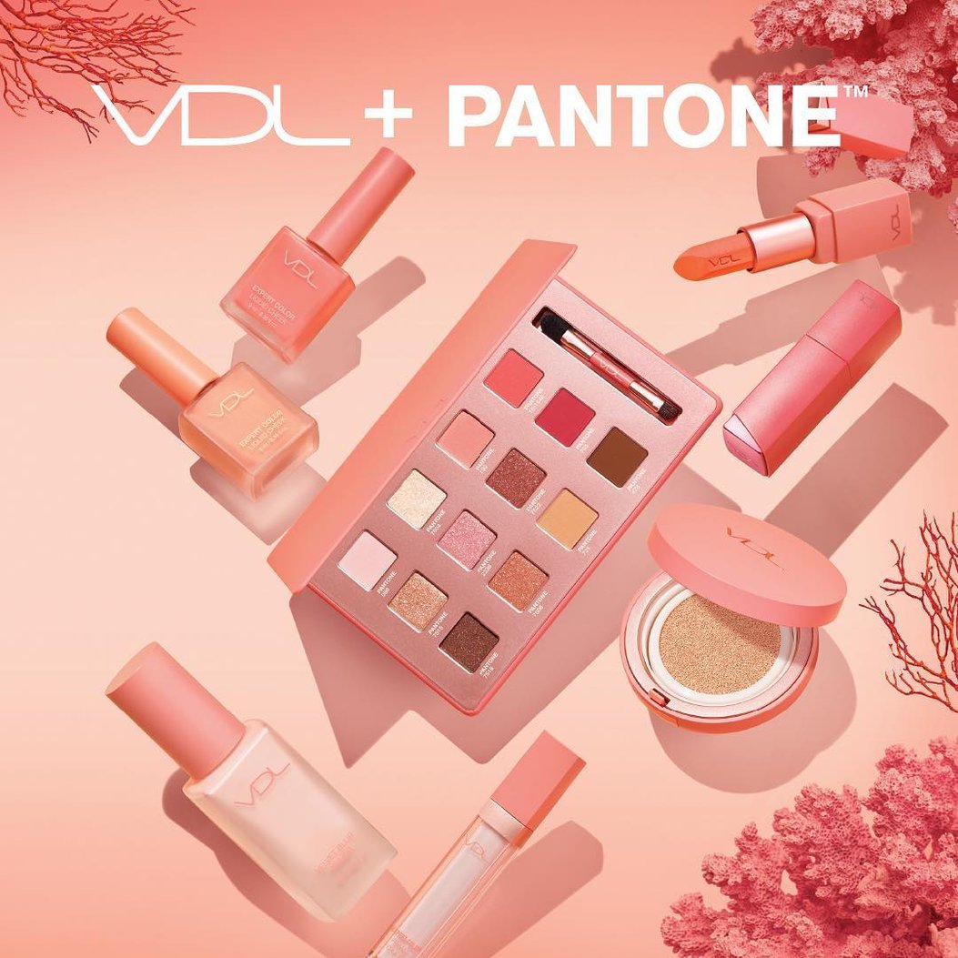 VDL Cosmetics Collaborates With Pantone For A Pretty, Coral Makeup ...