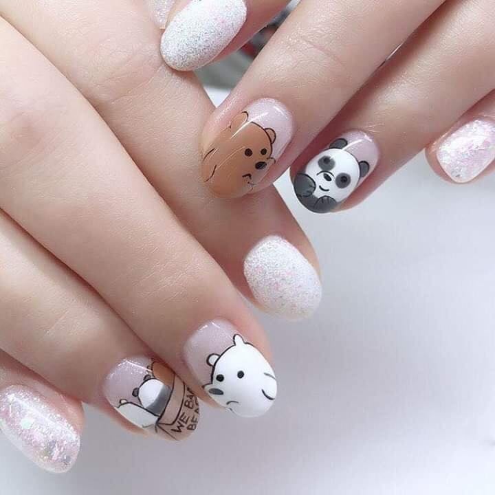 Level Up Your Manicure With Super Cute We Bare Bears #Nailspirations