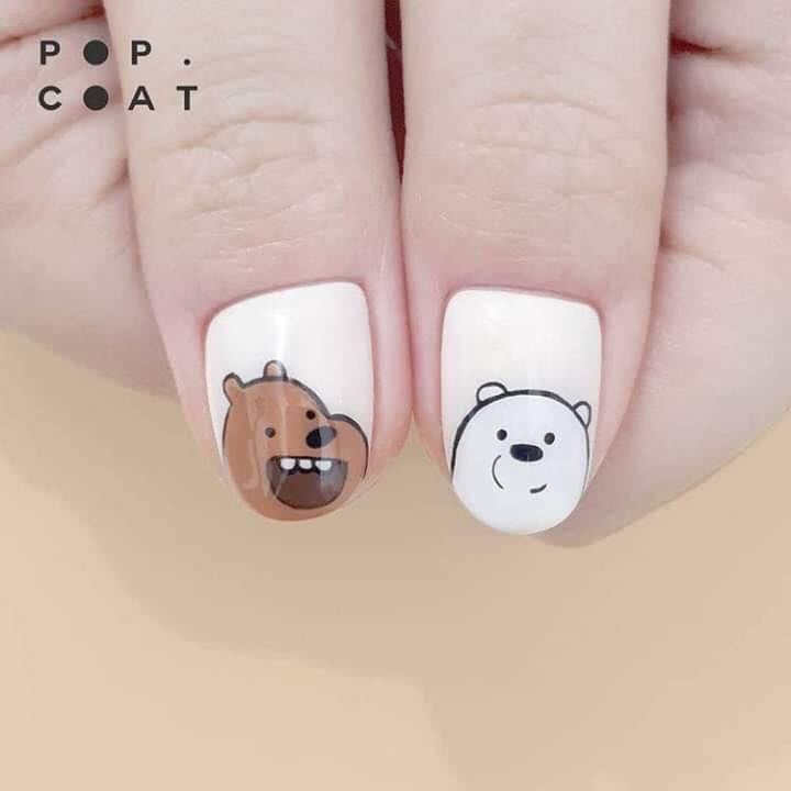 Level Up Your Manicure With Super Cute We Bare Bears #Nailspirations