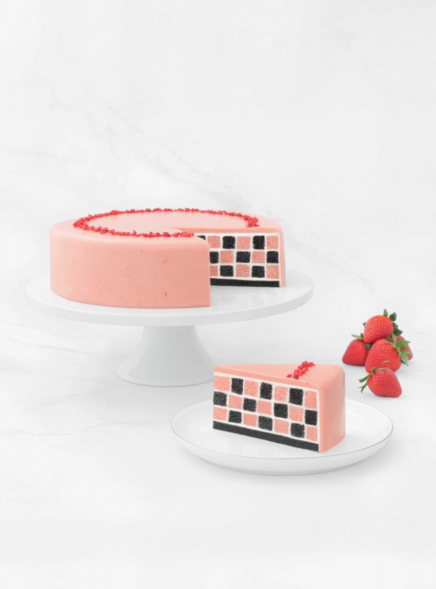 Lady M Strawberry Checkered Cake Exclusively Available In Hong Kong
