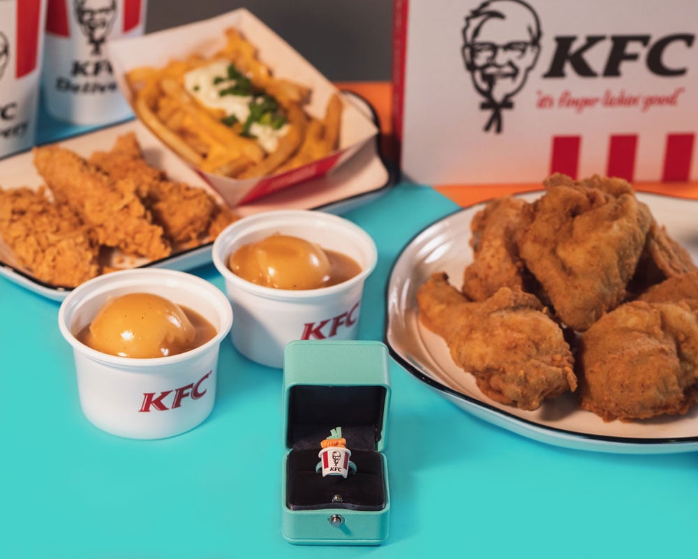 New Deliveroo X KFC Ring For Valentine's Day