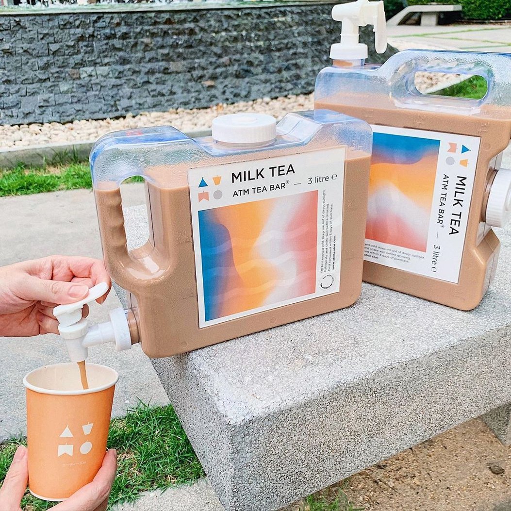 ATM Tea Bar In Thailand Sells Huge 3L Milk Tea Tank For Fanatics