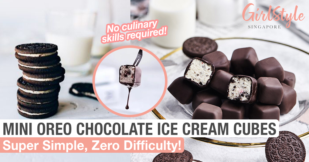 Oreo Recipes 】Easy, Mini Oreo Chocolate Ice Cream Cubes