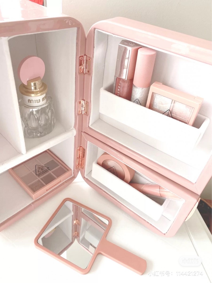 3CE Pink Mini Fridge Storage Box So Pretty That We Want It Too!