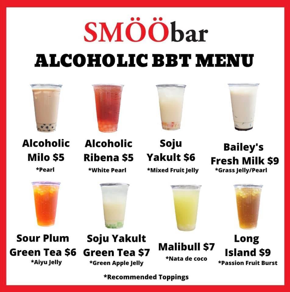 SMÖÖbar SG Launches New Alcoholic Bubble Tea From $5 Onwards