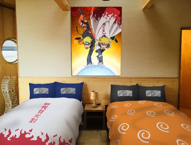 New Naruto-Themed Hotel Room Near Awaji Island Anime Park Near Osaka, Japan