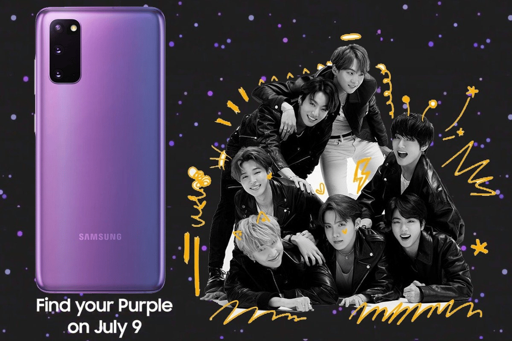 BTS Samsung Galaxy Smartphone S20+ & Buds+ Earphones In Singapore