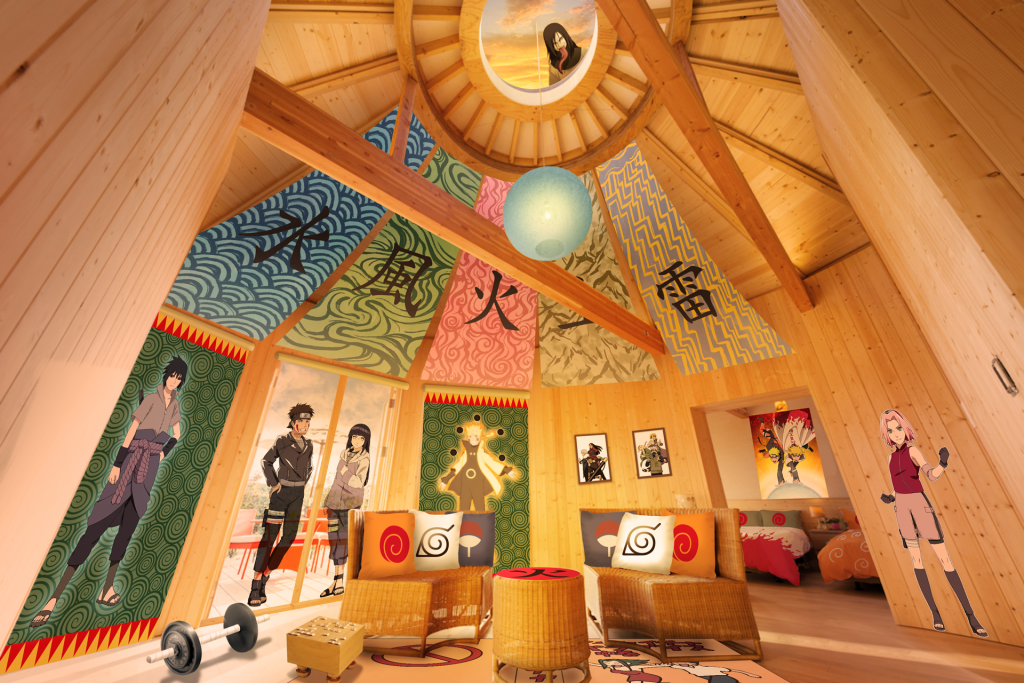 New Naruto-Themed Hotel Room Near Awaji Island Anime Park Near Osaka, Japan