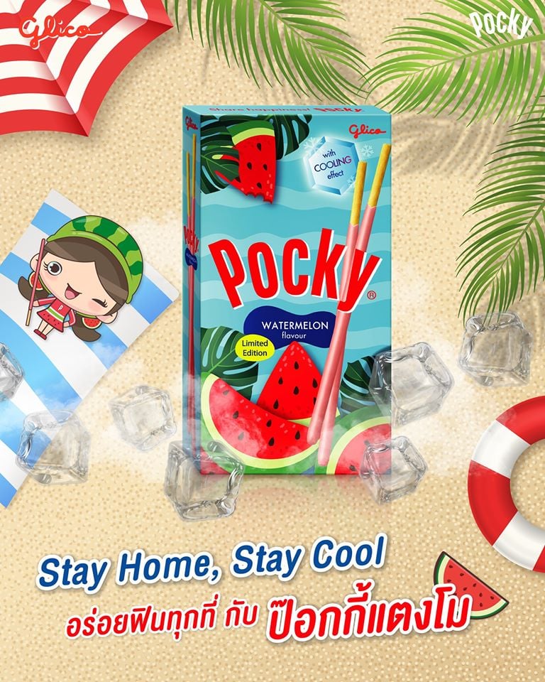 New Pocky Watermelon Flavour From Thailand Comes With A Cooling Effect!