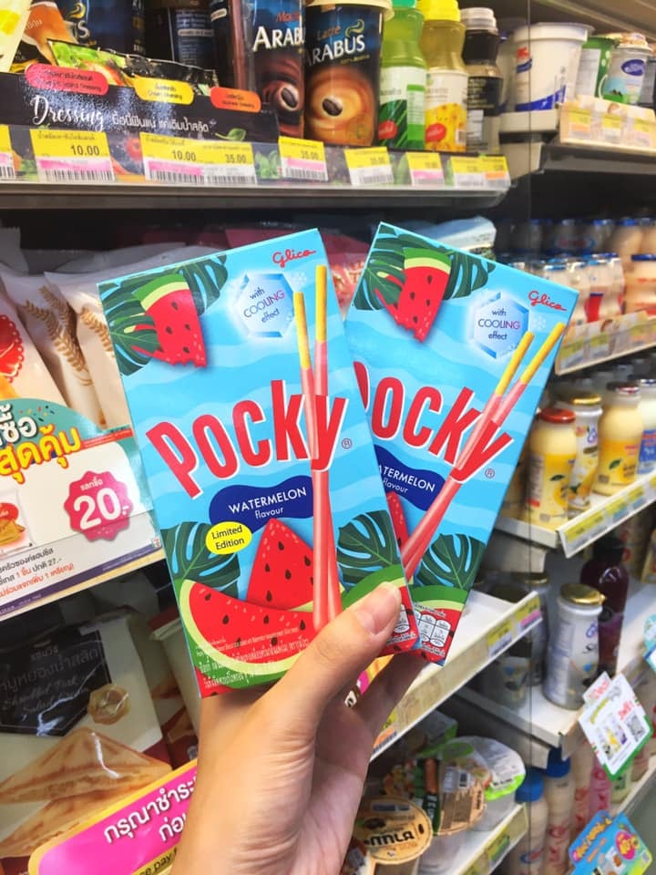 New Pocky Watermelon Flavour From Thailand Comes With A Cooling Effect!