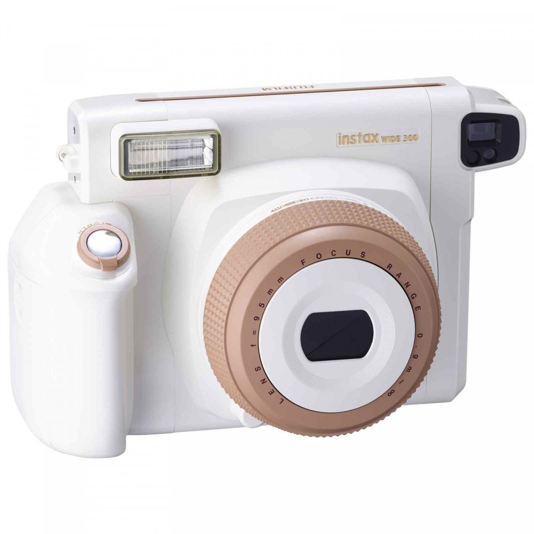 New Fujifilm Instax Wide 300 Camera In Pretty White & Milk Tea Colour