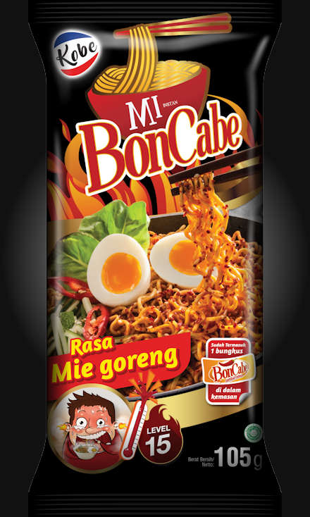 BonCabe Level 15 Instant Noodles Mie Goreng For Spicy Food Lovers!