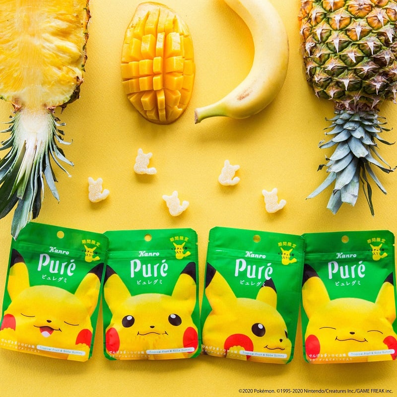 Adorable New Puré Pikachu Gummies In Tropical & Soda Flavours!