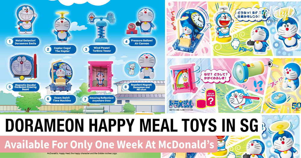 Doraemon Happy Meal Toys At McDonald's Singapore In 2023