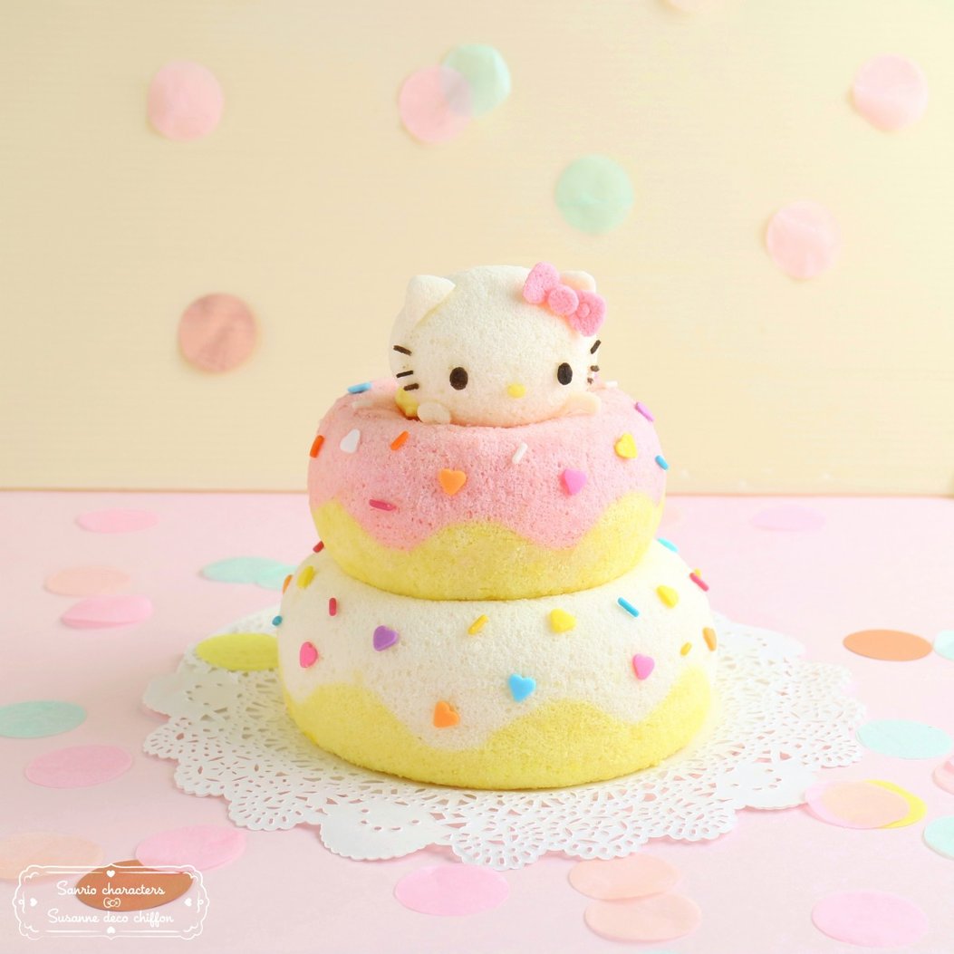 Hello Kitty Donut Tower Cake Online Baking Class In Singapore By Susanne Ng X Sanrio