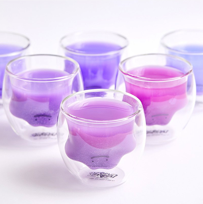 Pokémon Double Layer Glass Cup With Ditto & Magikarp Ships To Singapore