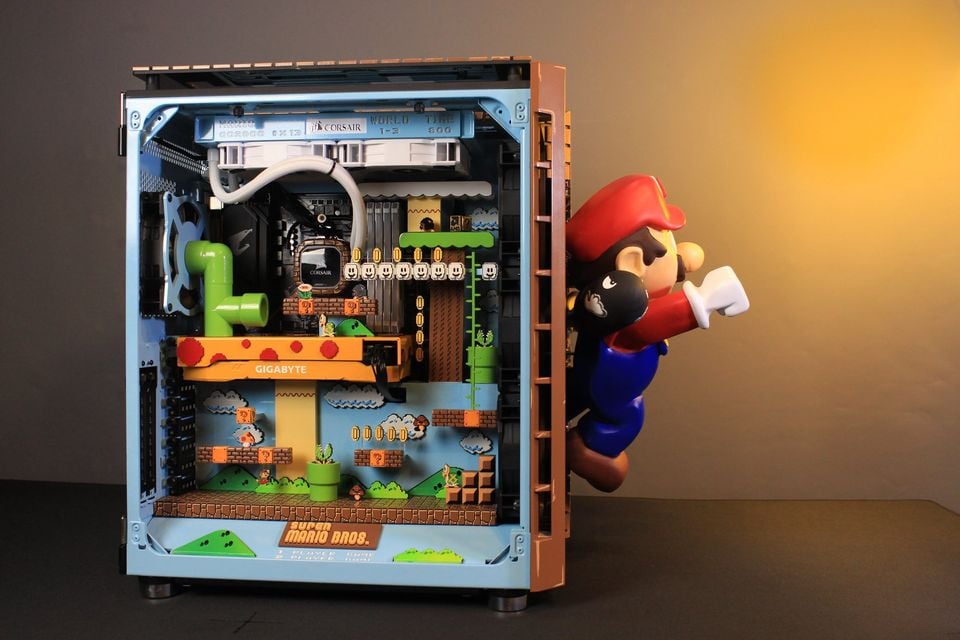 Mario Computer, Keyboard, Mouse & Headphones By