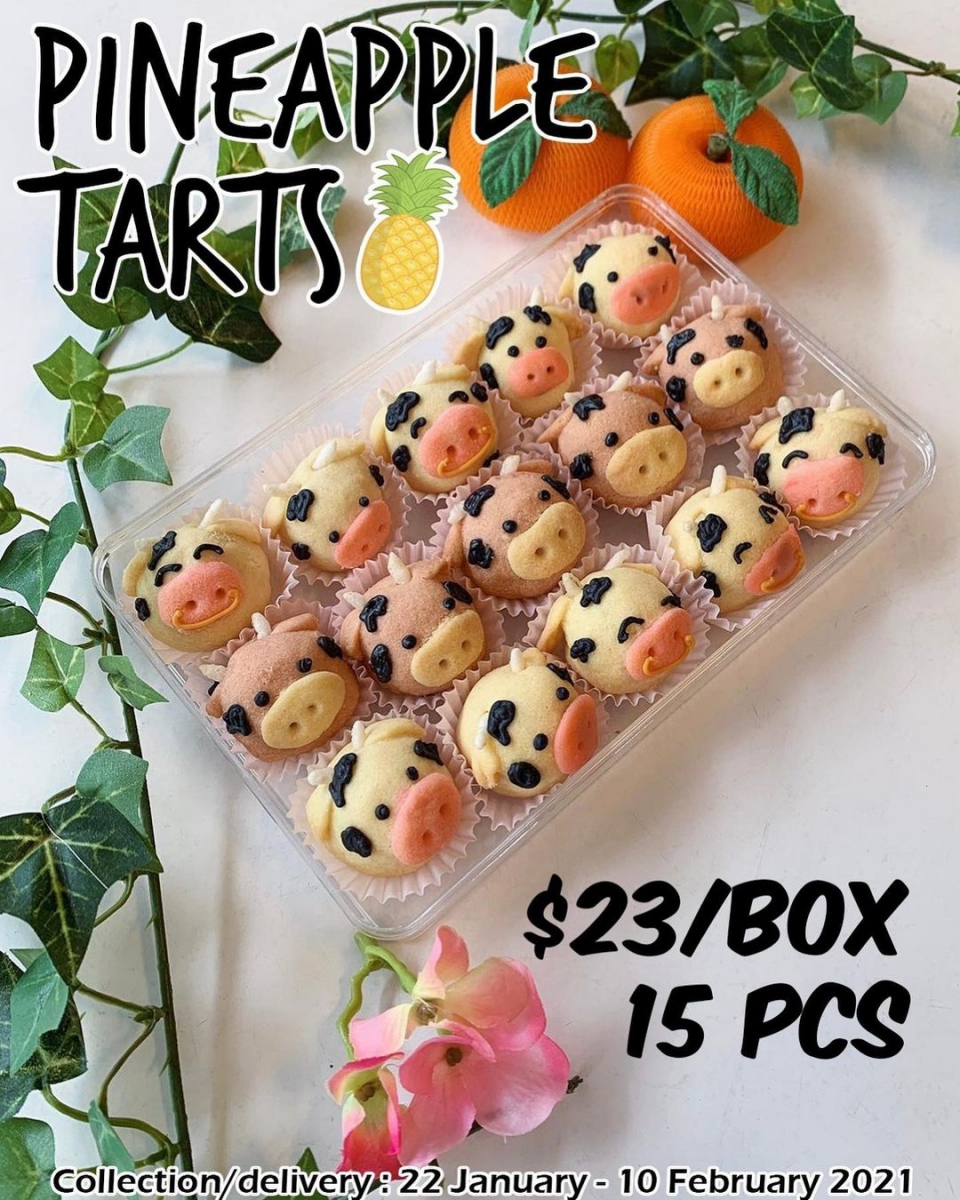 Quirky Cow-Shaped Pineapple Tarts For CNY 2021 In Singapore