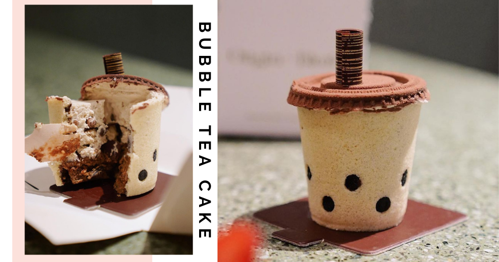 Origin + Bloom Cafe: Hojicha Bubble Tea-Shaped Cake In Singapore
