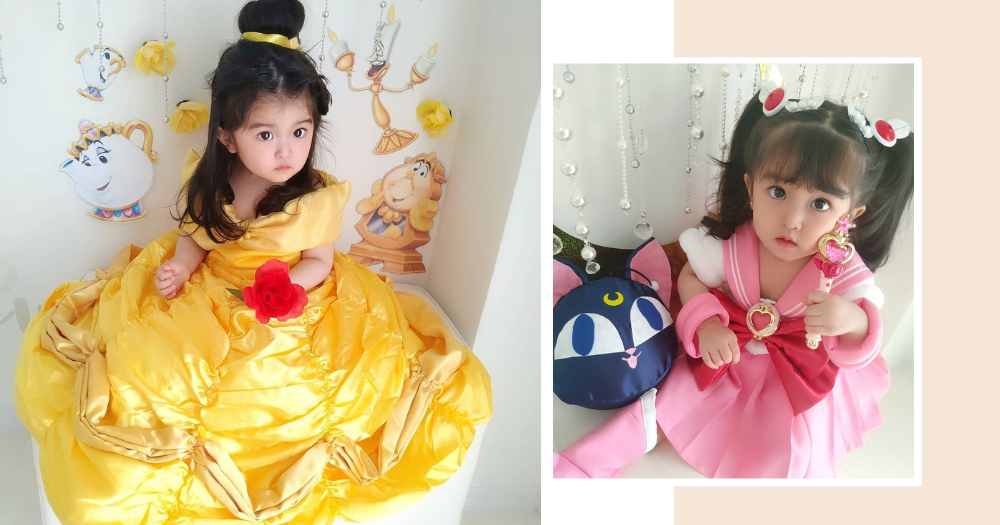 Baby Cosplayer Dresses Up As Sailor Moon Scouts & Disney Princesses