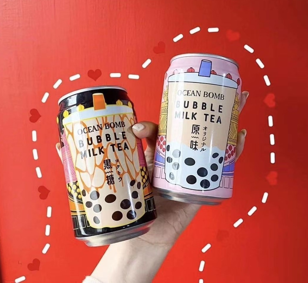 Hello Kitty Yoghurt & Bubble Tea Ocean Bomb Canned Drinks On Shopee ...