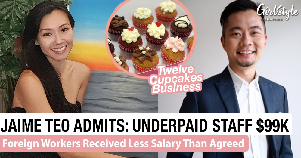 Singapore Actress Jaime Teo Admits To Underpaying Twelve Cupcakes Staff ...