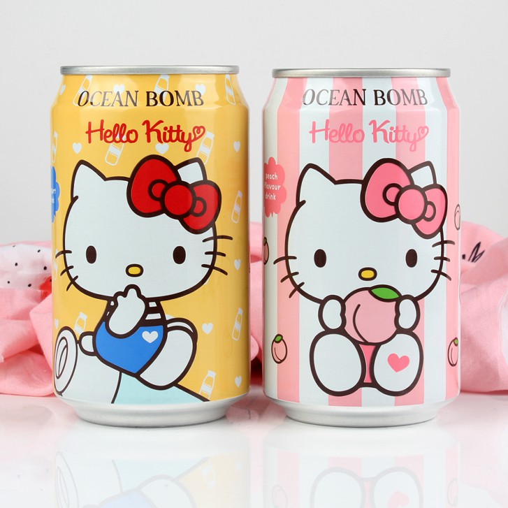 Hello Kitty Yoghurt & Bubble Tea Ocean Bomb Canned Drinks On Shopee ...