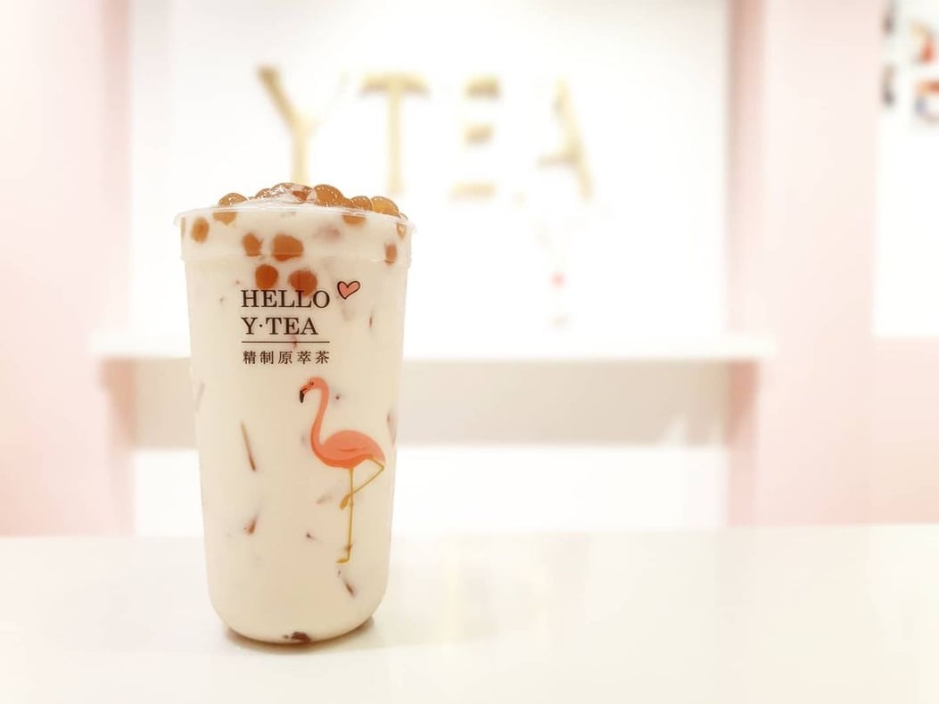YTEA: Insta-Worthy Pink Floral Bubble Tea & Dessert Cafe In Singapore