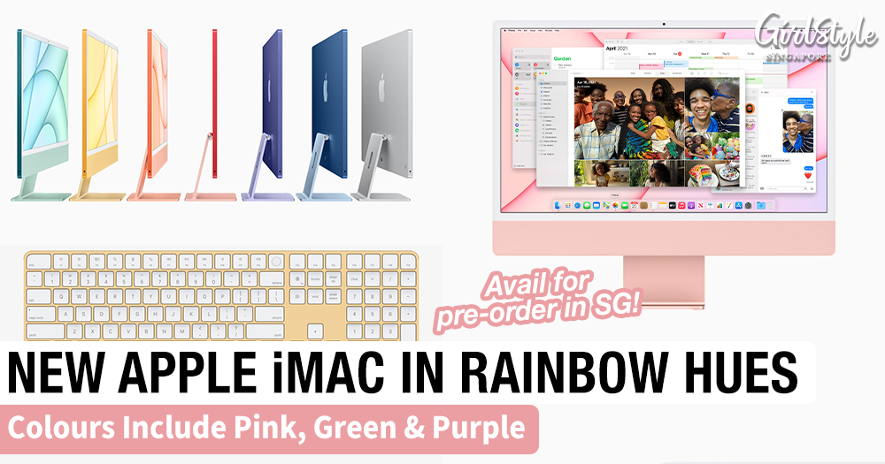 Apple Launches New iMac In Rainbow Hues Including Pink Avail In SG