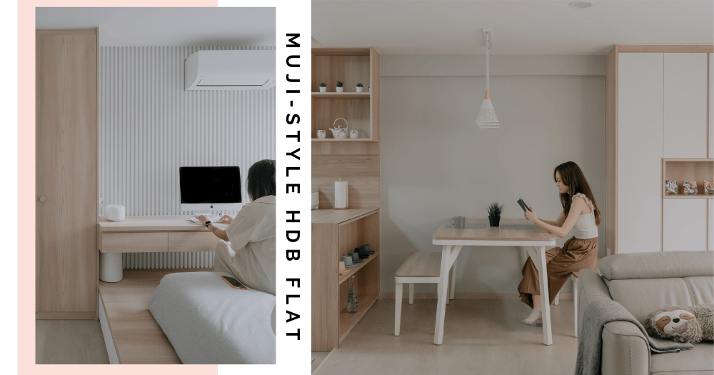 Muji-Style HDB Flat In Singapore Looks Bright, Spacious & Airy