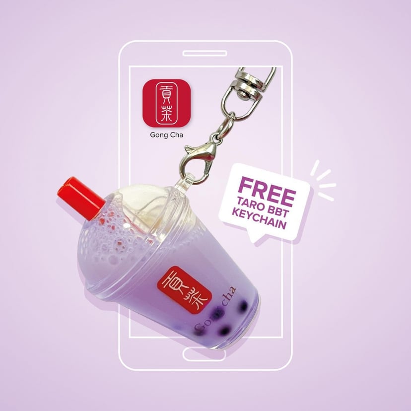 Free Gong Cha Taro Bubble Tea Keychain In Singapore