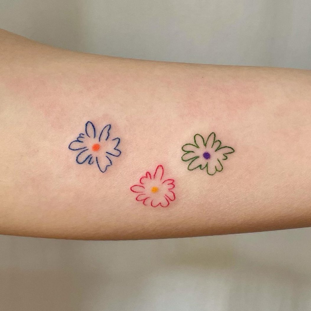 Dreamy & Colourful Hand Poke Tattoos By Singaporean Tattoo Artist