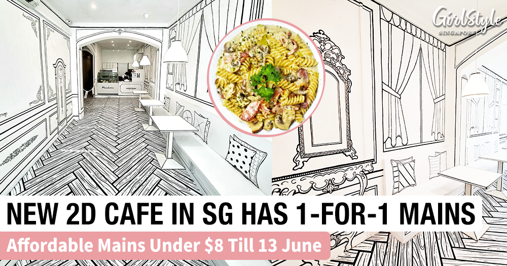 Cafe Monochrome: New 2D Illustration-Style Cafe In Singapore Has 1-For ...