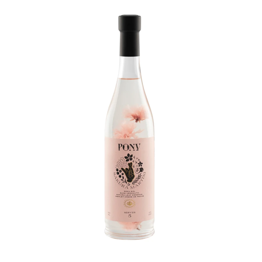 Pony Cocktails Has Bottled Sakura Martini With Floating Petals In Singapore