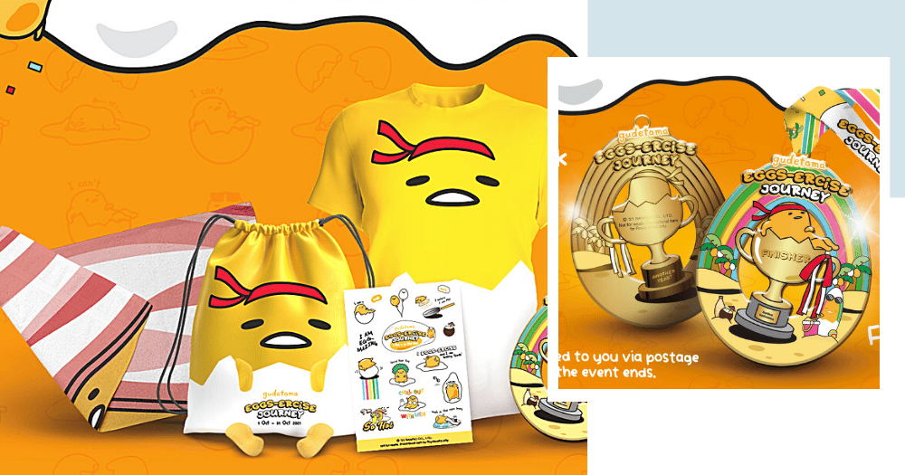 Gudetama Virtual Walk/Run Singapore 2021: Free Merchandise & A Medal