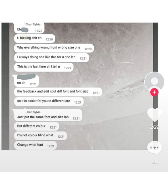 Sylvia Chan NOC Exposé - Vulgarities & Slurs Used On Staff Samatha Tan