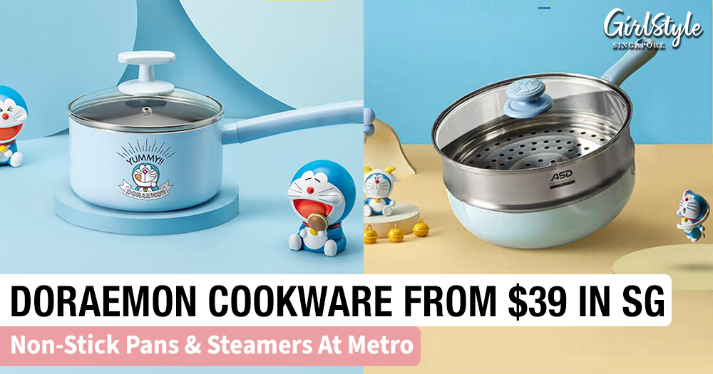 ASD x Doraemon Non-Stick Cookware From $39 At Metro Singapore