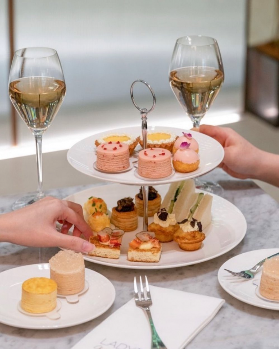 Lady M Spring Afternoon Tea Set: Sakura Mille Crepes, Free Champagne ...