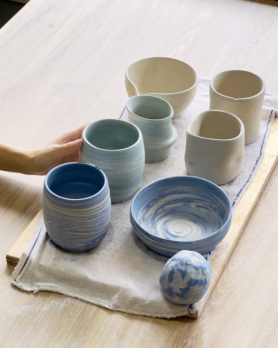 Arudio Pottery Class: Work With A Gorgeous Blue Marble Clay For The ...