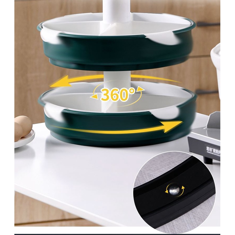 3-Tier Rotating Hotpot Ingredient Stand To Save Dining Table Space