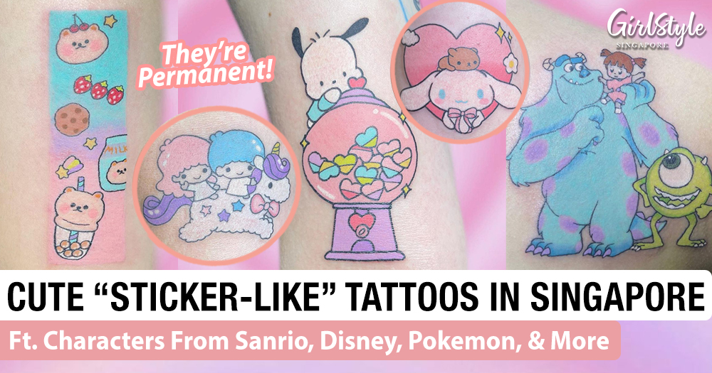 Cute Permanent Sticker-Like Tattoos In Singapore By Bel From Tattoo World