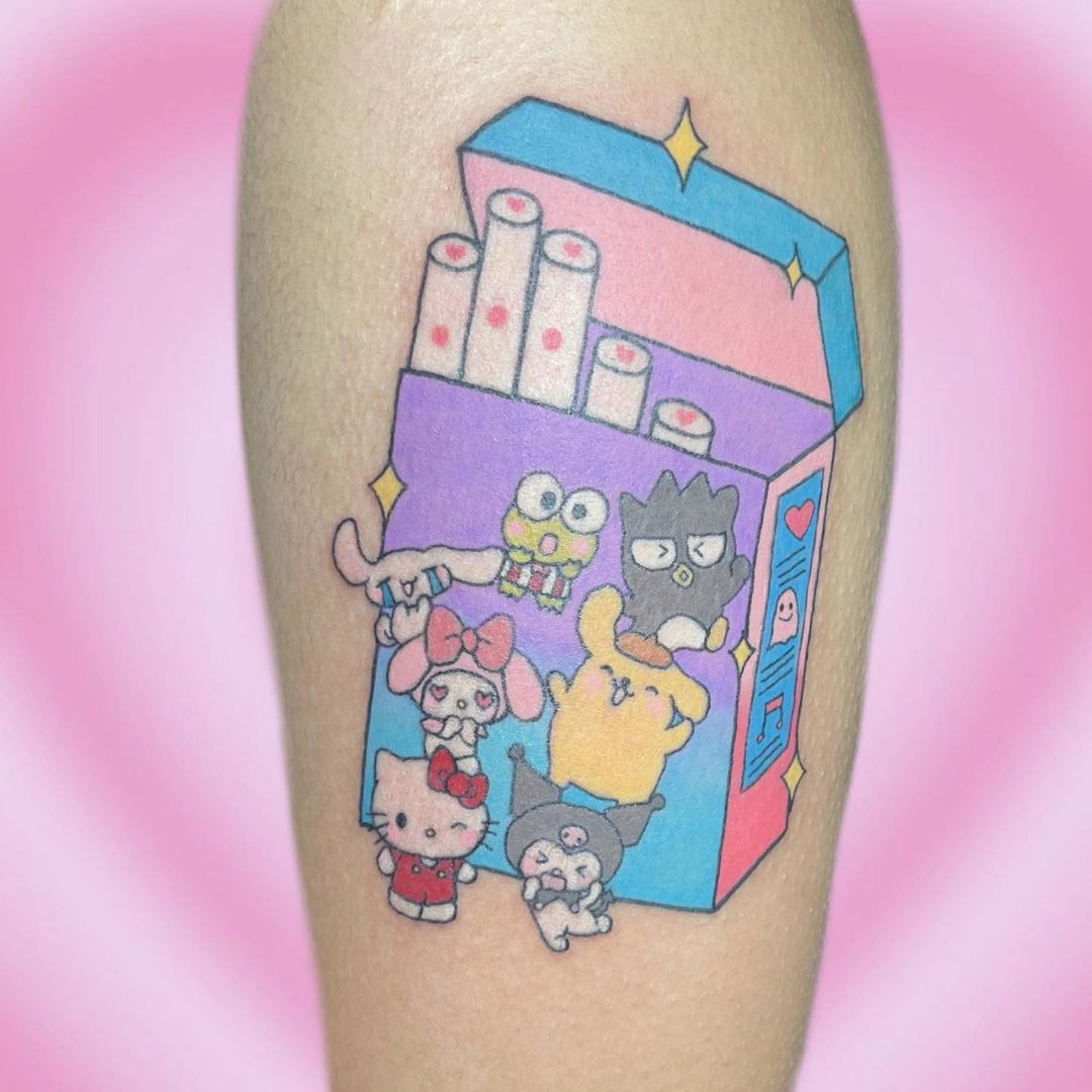Cute Permanent Sticker-Like Tattoos In Singapore By Bel From Tattoo World