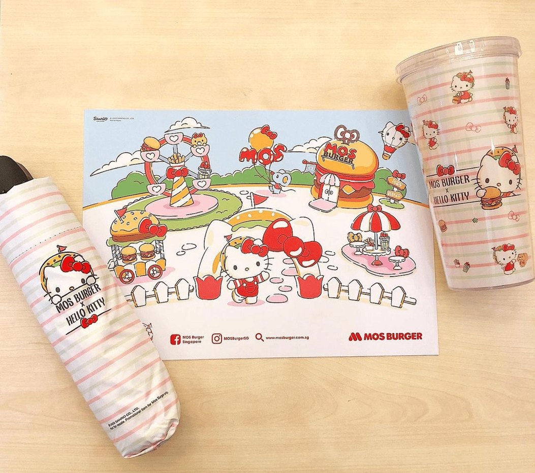 Mos Burger Singapore Has Hello Kitty Decor & Sanrio Merchandise