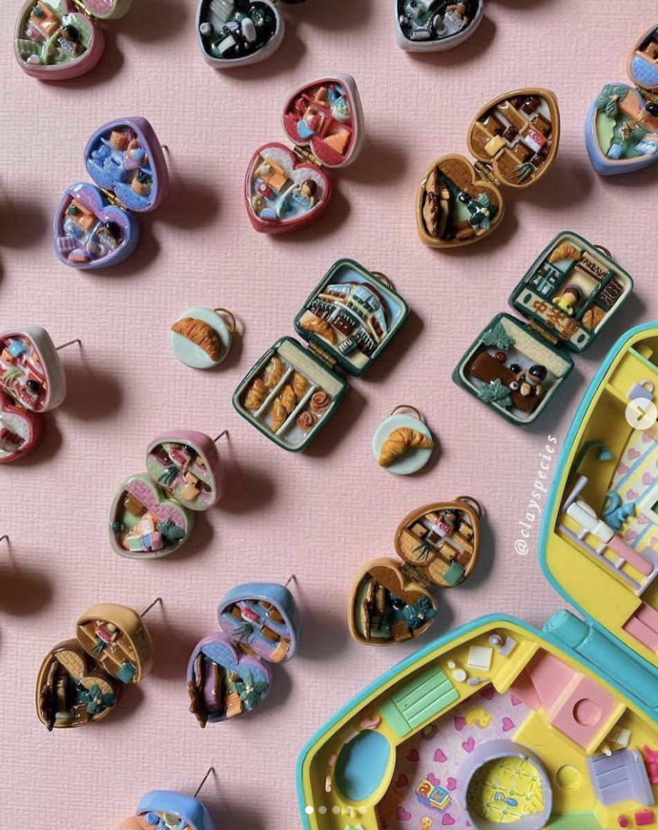 These Polly Pocket-Inspired Polymer Clay Earrings Ft. Enchanting Scenes ...