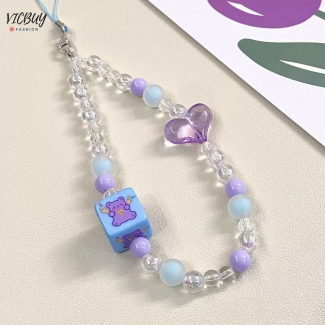 10 Colourful Beaded Phone Charms Ft. Smiley Faces, Fruit Charms & Pearl ...