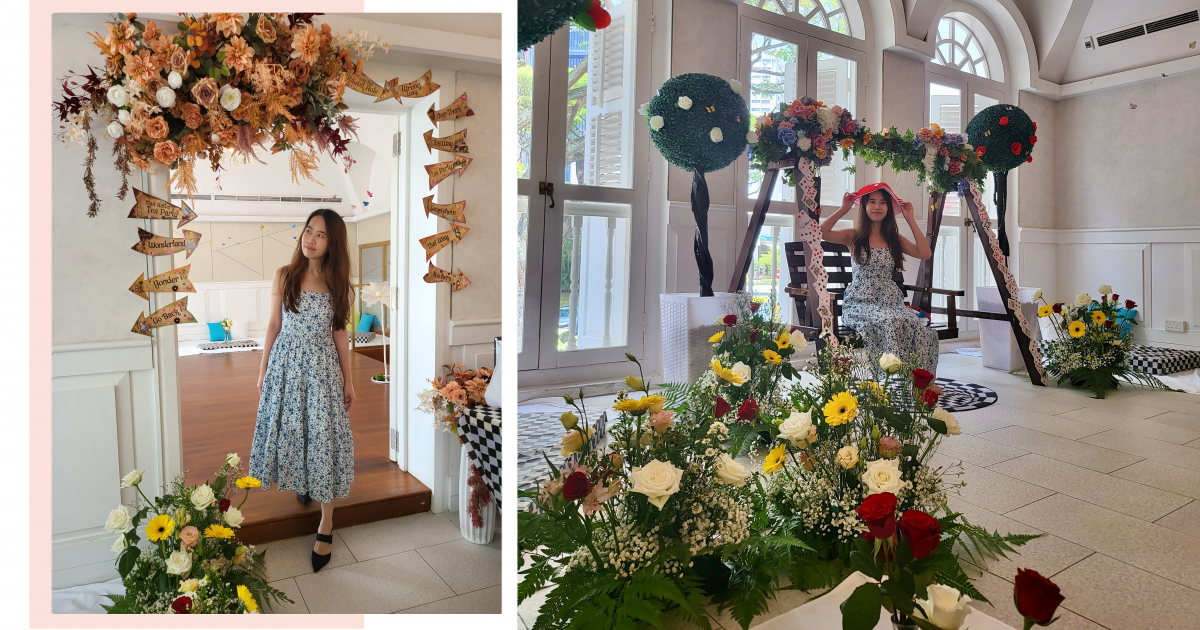 Pop-Up Alice In Wonderland-Themed Cafe In Singapore Has Floral Indoor ...