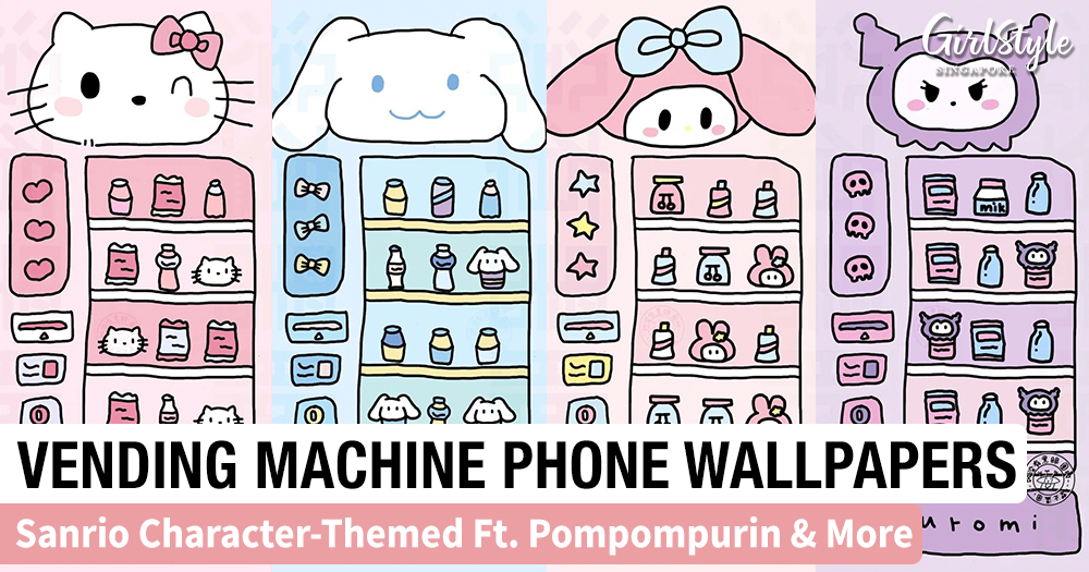 Sanrio-Themed Vending Machines Phone Wallpapers