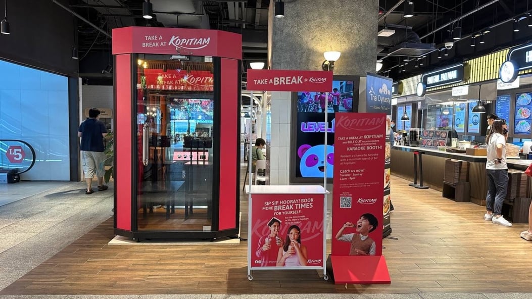 Kopitiam Has A Roving KTV Booth & Game Machine