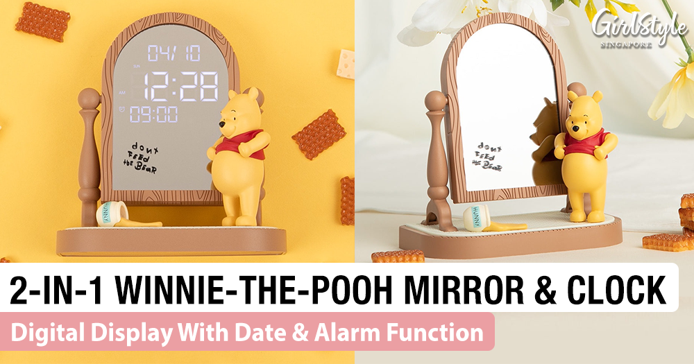Disney x Royche Winnie-The-Pooh 2-In-1 Mirror & Clock In Singapore